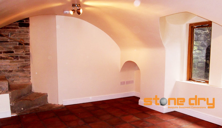 Vault Ceiling Cellar Conversion - Stonedry Bespoke Basement Conversions